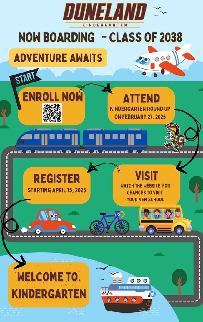 Online enrollment now open for incoming Duneland kindergarten students ...
