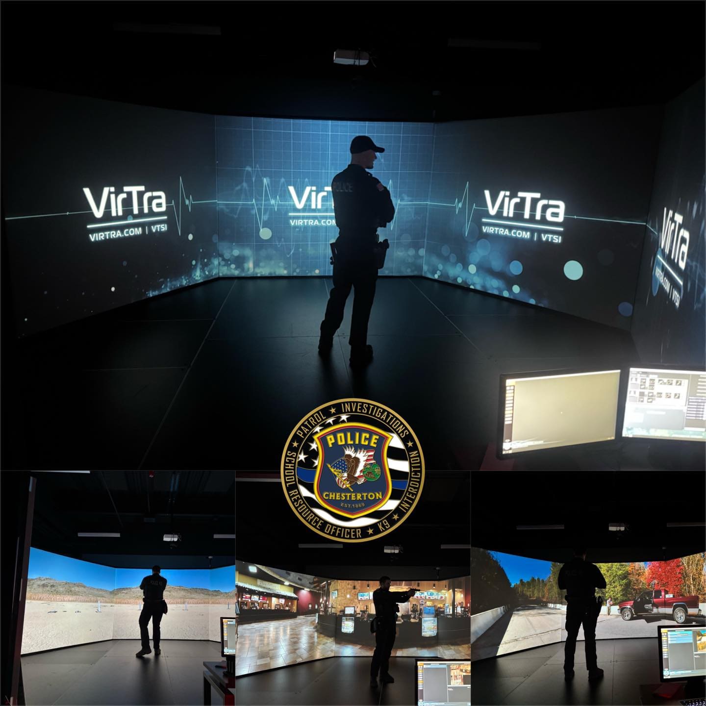 Chesterton Police Department Officers train with VirTra Simulator