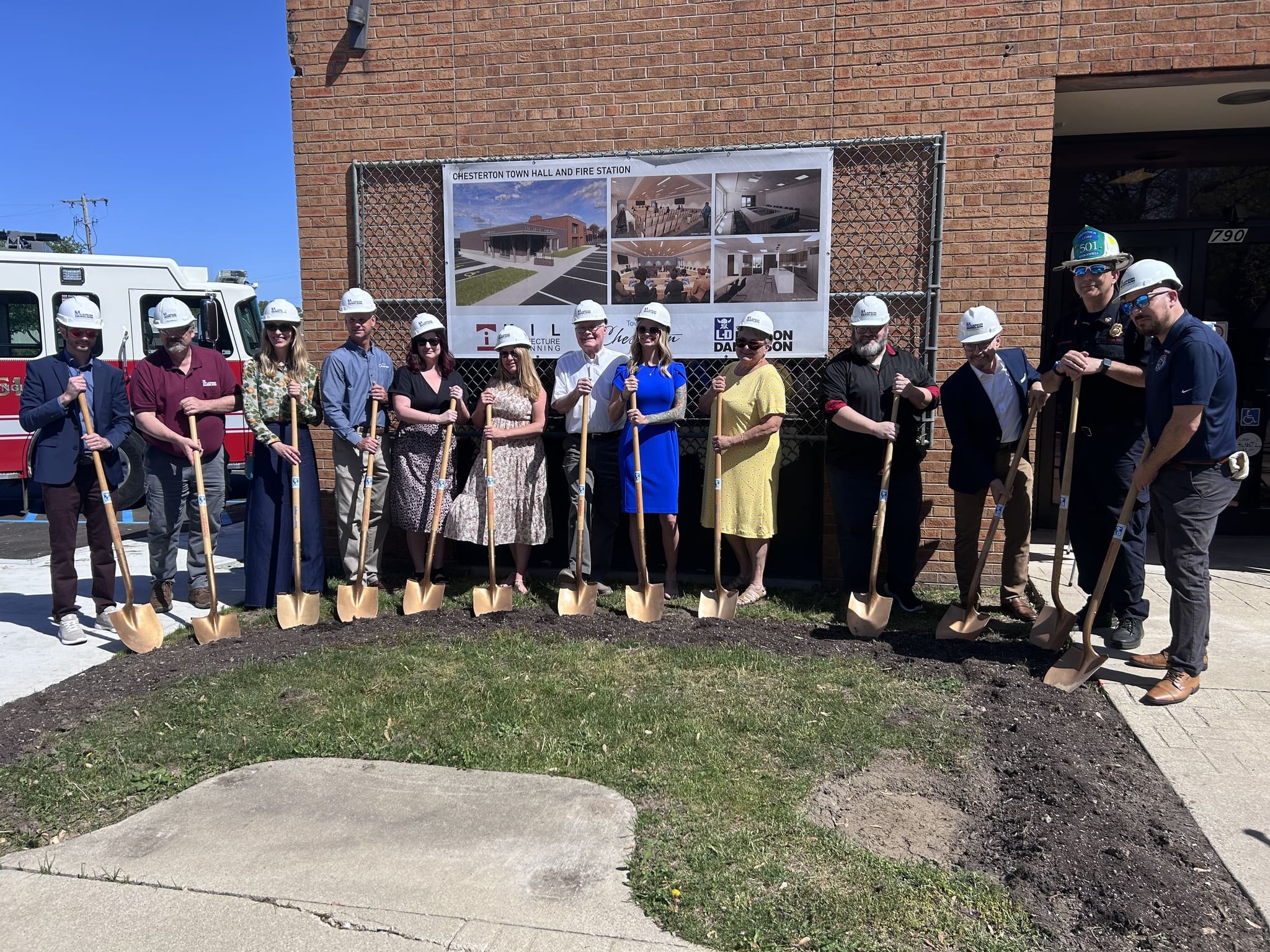 Duneland Chamber hosts groundbreaking of Chesterton Town Hall, Fire ...