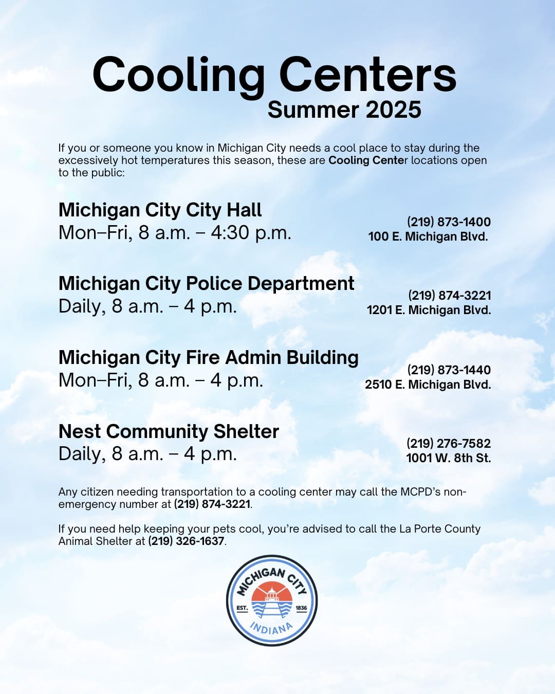 Cooling Centers – Summer 2025