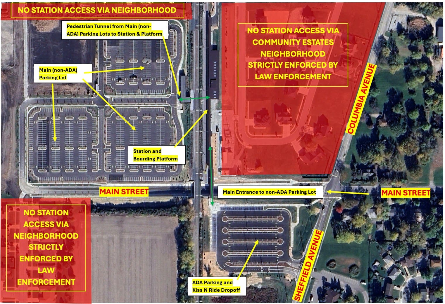 South Shore Line Shares information on Munster/Dyer Station