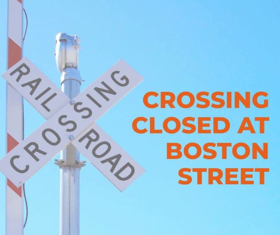 Railroad crossing at Boston Street closed in La Porte
